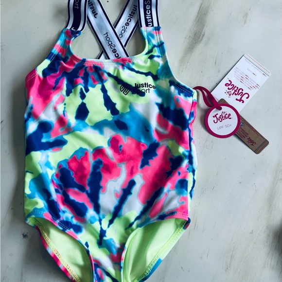 Justice | Swim | Nwt Justice Brand One Piece Girls Swimsuit Size Xs 56 ...